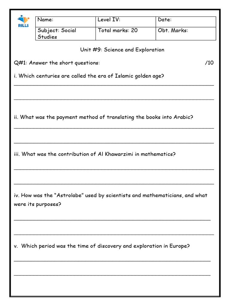 Worksheet Unit # 9 miss rabia ejaz | PDF | Abrahamic Religions
