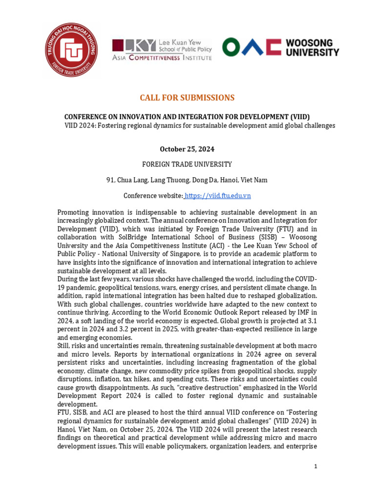 VIID 2024: Innovation for Sustainability | PDF | Sustainability ...
