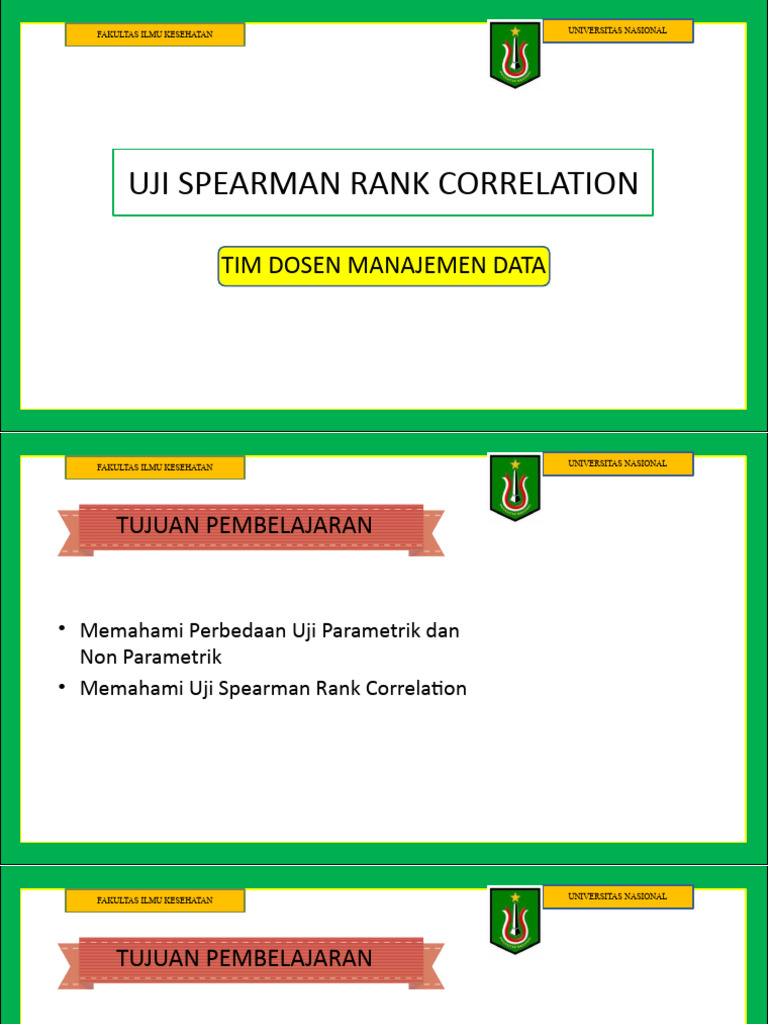 Pert. 6 Uji Spearman | PDF