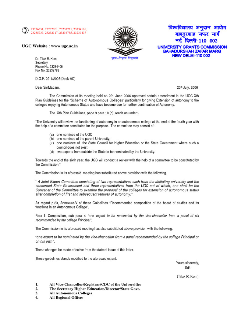 Guidelines for Autonomous Colleges | PDF | College | Curriculum