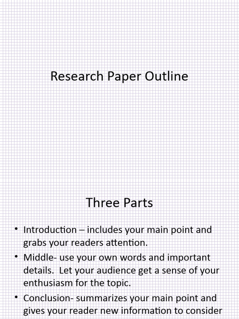 Research Paper Outline | PDF | Career & Growth | Language Arts & Discipline