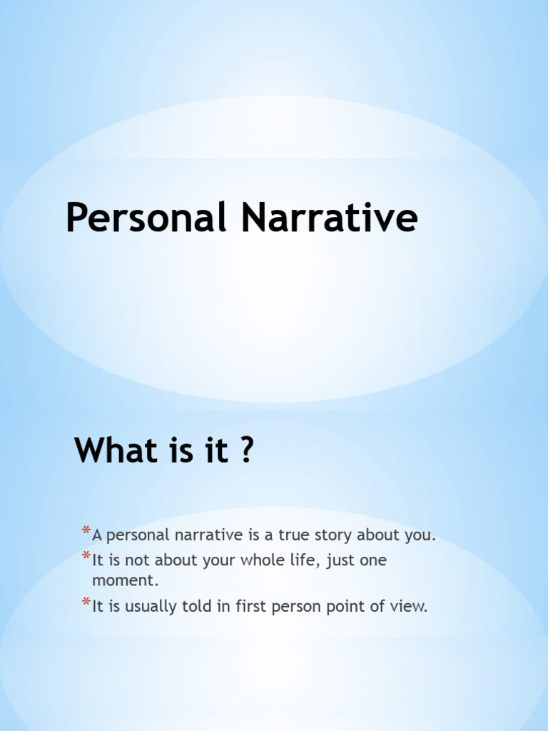 Personal Narrative | PDF | Self-Improvement