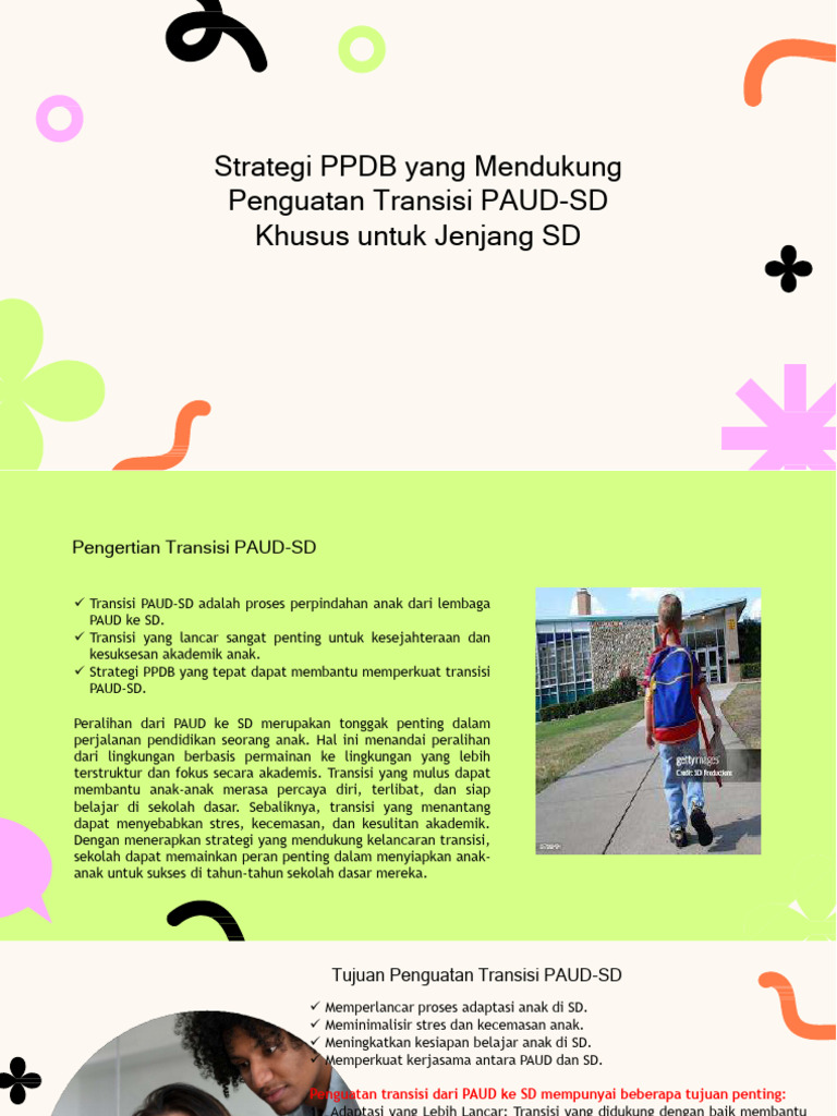STRATEGI PPDB TRANSISI PAUD SD | PDF