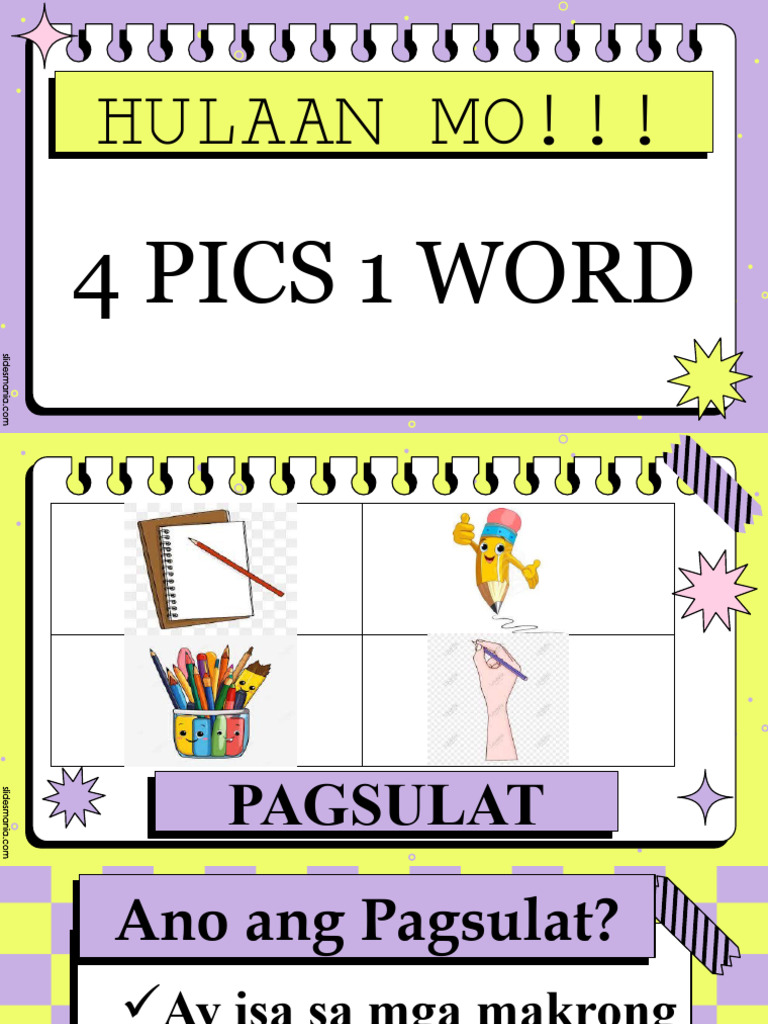 Hulaan Mo!!! Hulaan Mo!!!: 4 Pics 1 Word | PDF