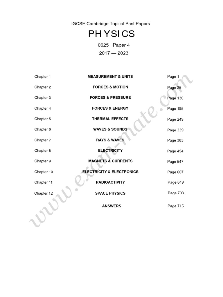 Physics Paper 4 | PDF | Physical Phenomena | Physics