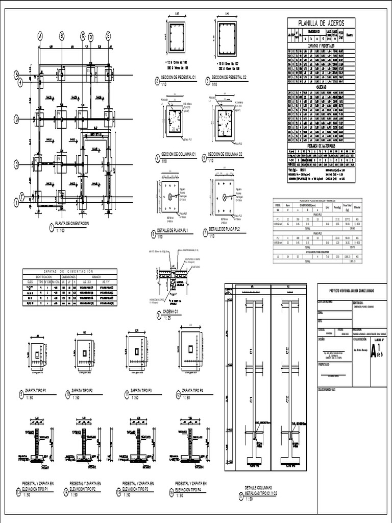 ACAD-Plano Estructural Rev1-Lam1 | PDF | Ingeniería estructural | Ingeniero civil
