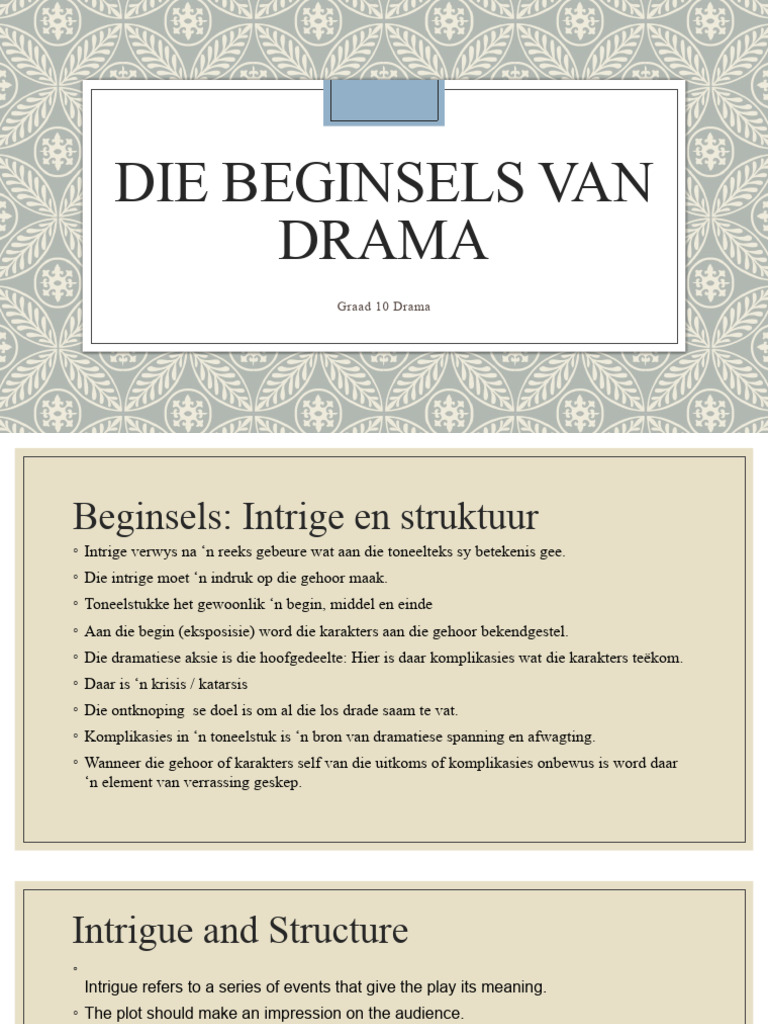 Die Beginsels Van Drama | PDF