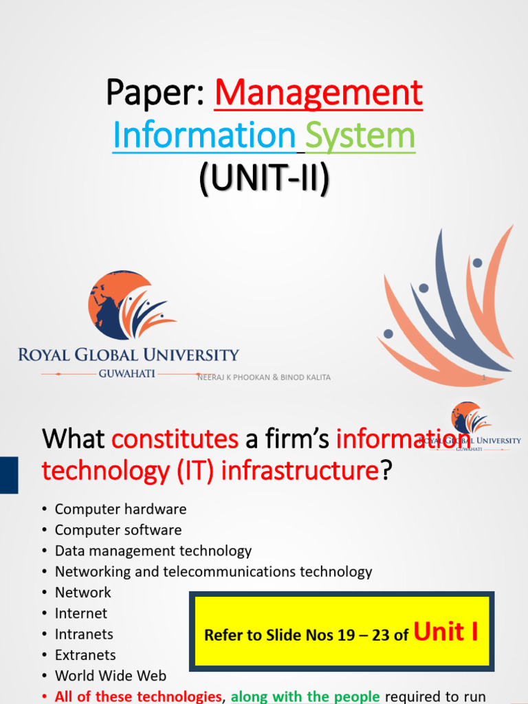 Unit-II Management Information System | PDF | Databases | Personal ...