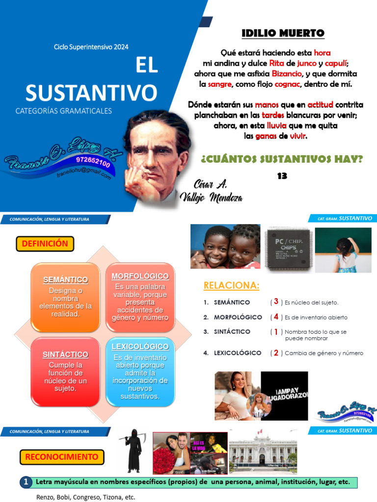 sustantivo | Descargar gratis PDF | Adjetivo | Sustantivo