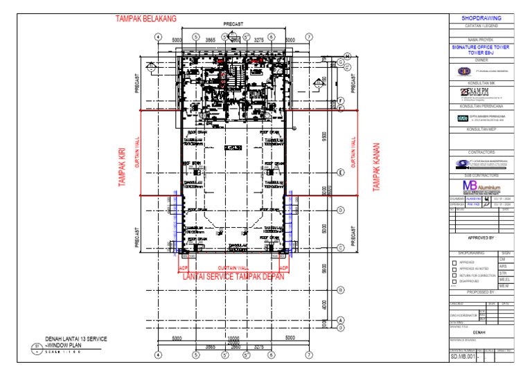 Shop Drawing for Service Floor Layout | PDF