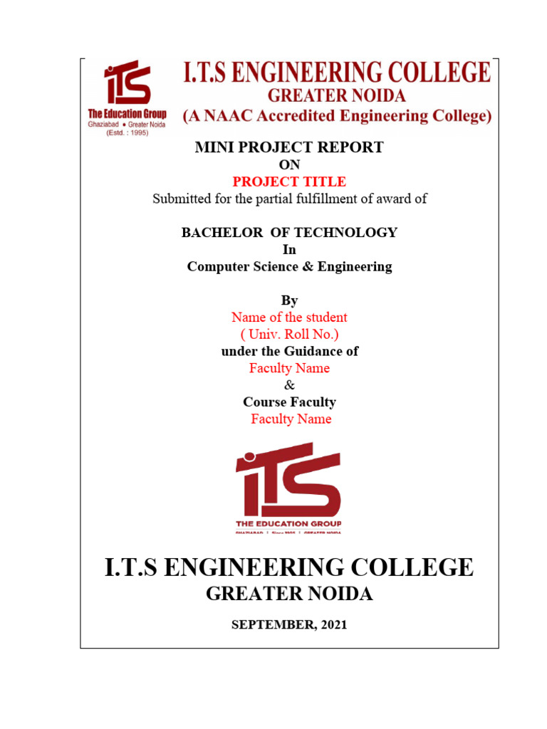 Mini Project Report Format | PDF | Construction Aggregate
