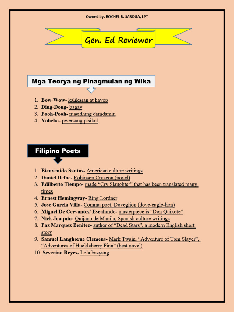 Gen - Ed Reviewer | PDF | President Of The Philippines | World Politics