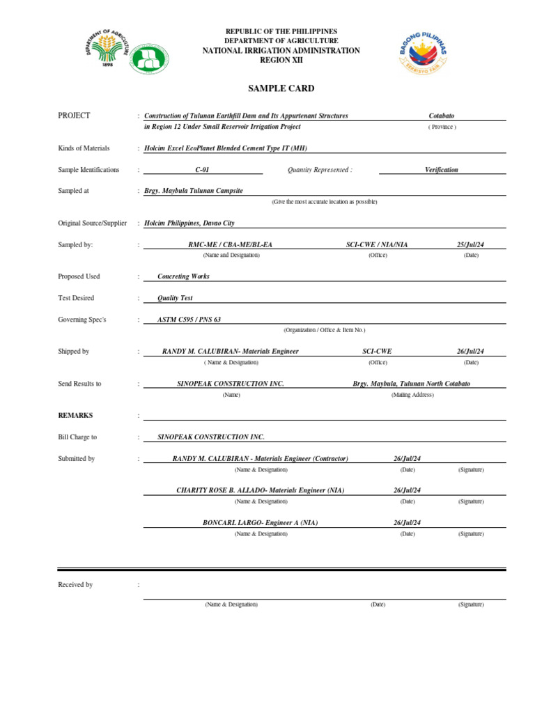 Sample Card Sample | PDF