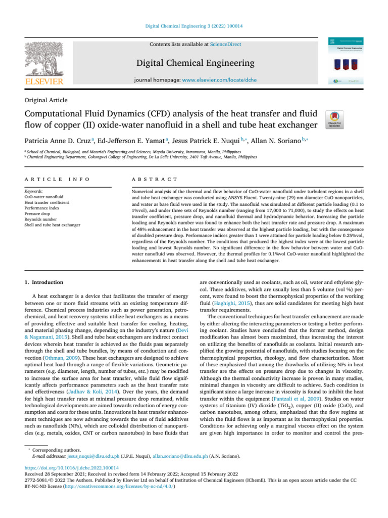 9 Computational Fluid Dynamics Cfd Analysis Of The Heat Transfer And