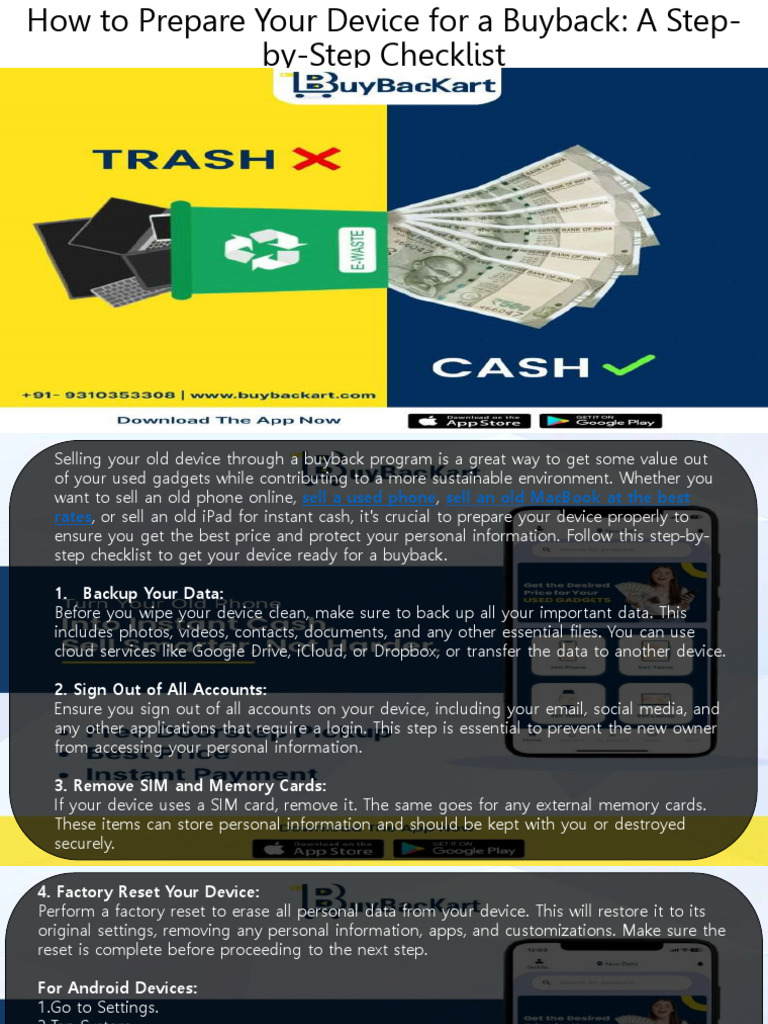 Device Buyback Preparation Guide | PDF | I Cloud | Tablet Computer