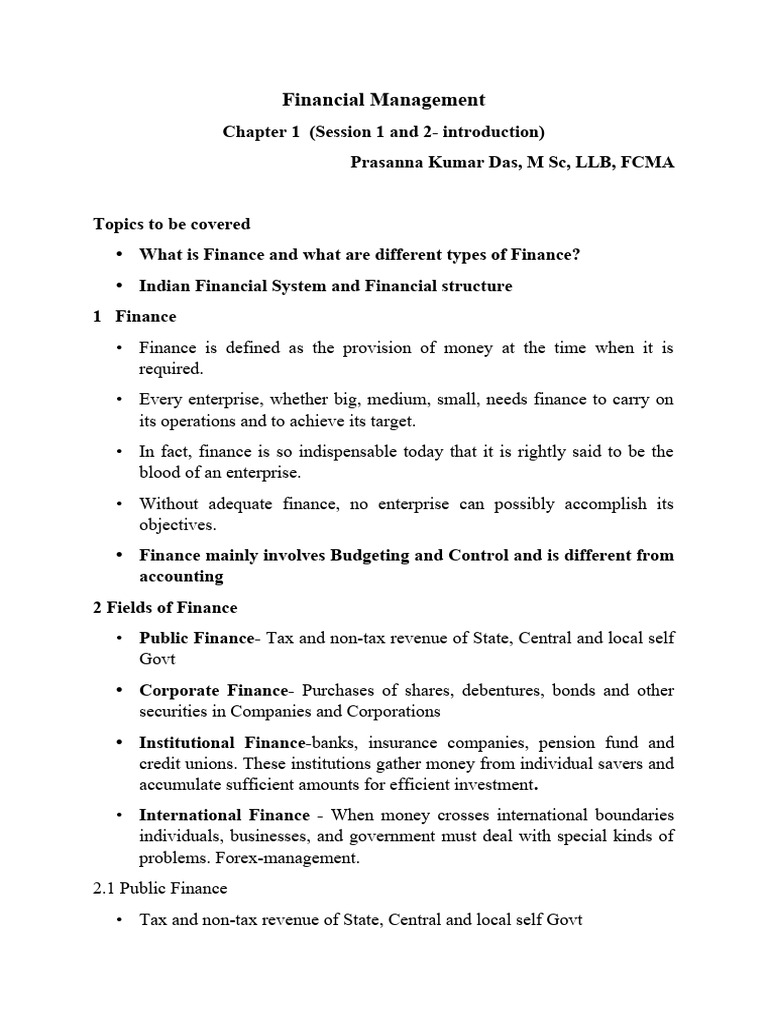Note Session 1 and 2-FM | PDF | Financial Markets | Dividend