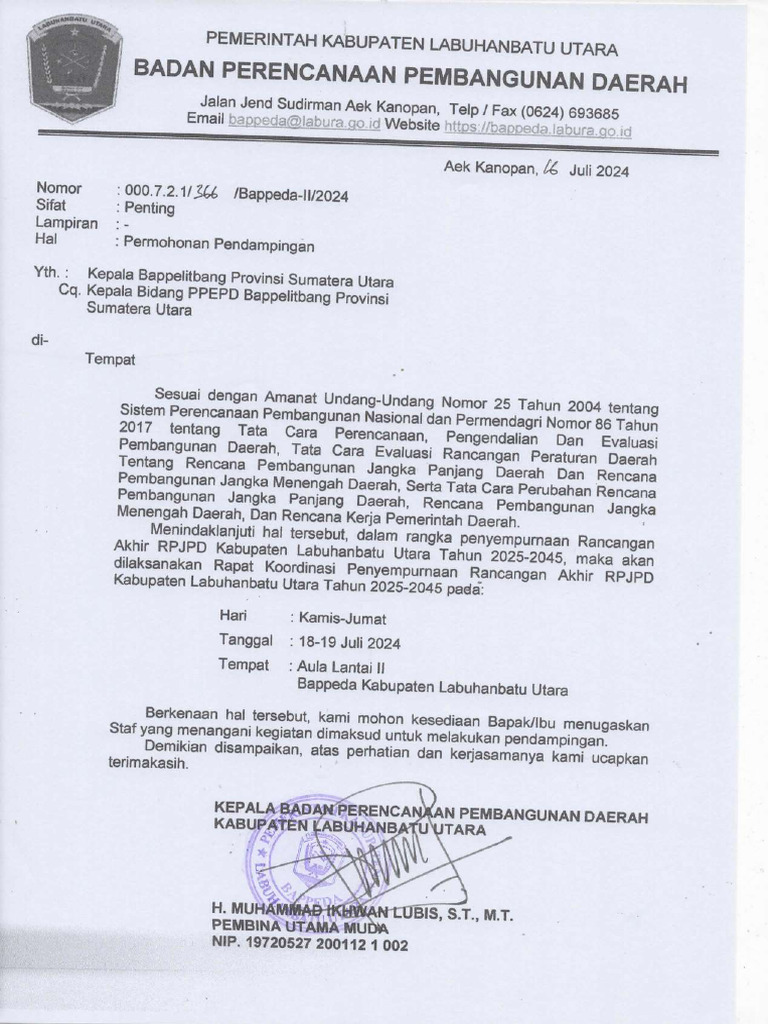 Surat Permohonan Pendampingan | PDF