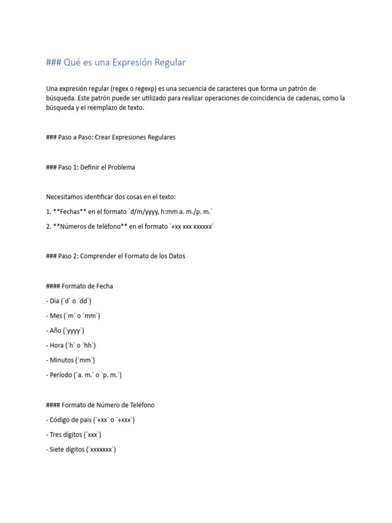 Qué Es Una Expresión Regular | PDF | Expresión regular | Python ... Qué Es Una Expresión Regular | PDF | Expresión regular | Python ...