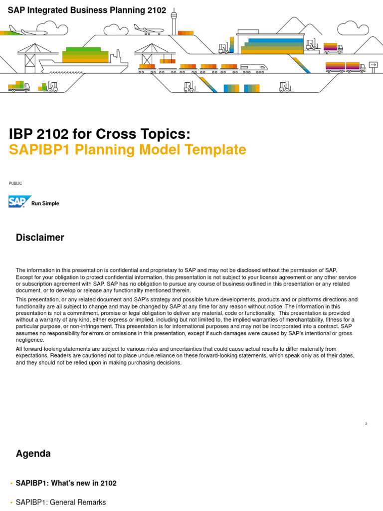 IBP 2102 For Cross Topics SAPIBP1 Planning Model Template | PDF ...