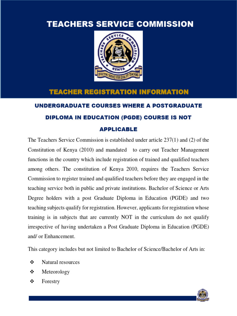 Teacher Registration Information Pdf