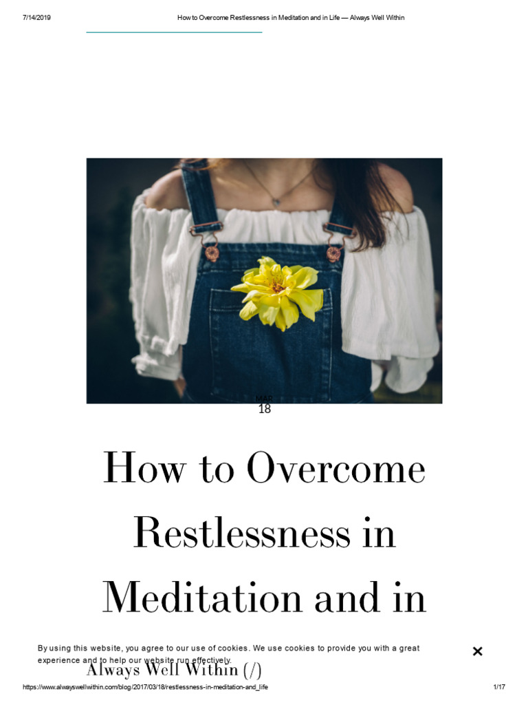 How To Overcome Restlessness in Meditation and in Life - Always Well ...