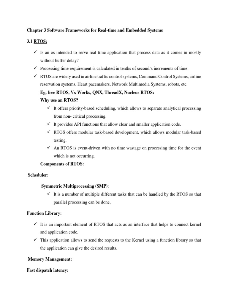 Chapter 3 Software Frameworks For Real Lecture | PDF | Scheduling (Computing) | Operating System