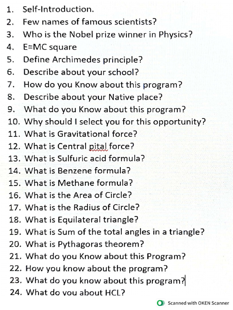 Mock Interview Questions | PDF Mock Interview Questions | PDF