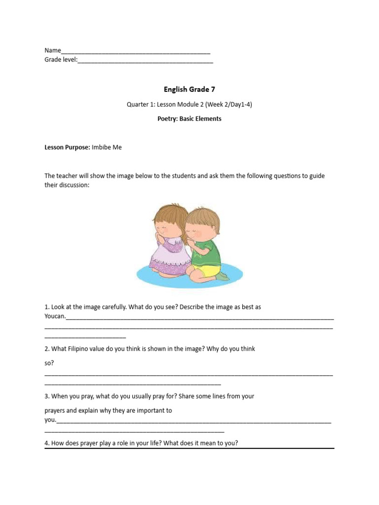 Gr7 Module WK 2 | PDF | Poetry | Writers