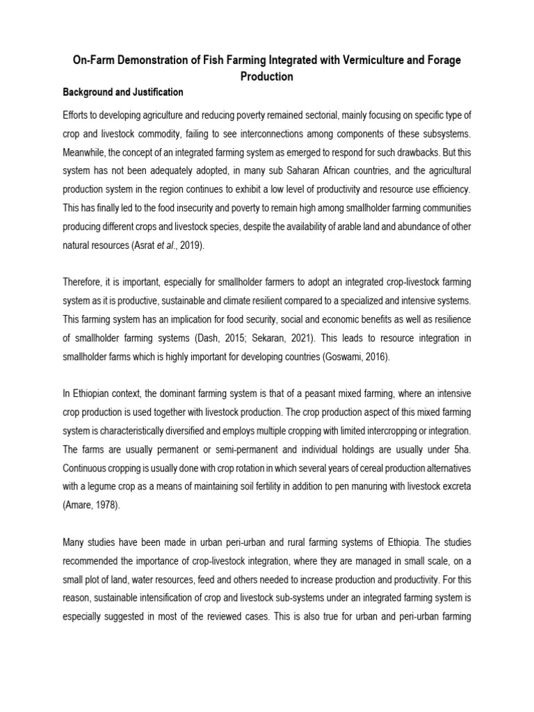 Fish-Vermiculture Forage Activity Two | PDF | Agriculture | Fodder