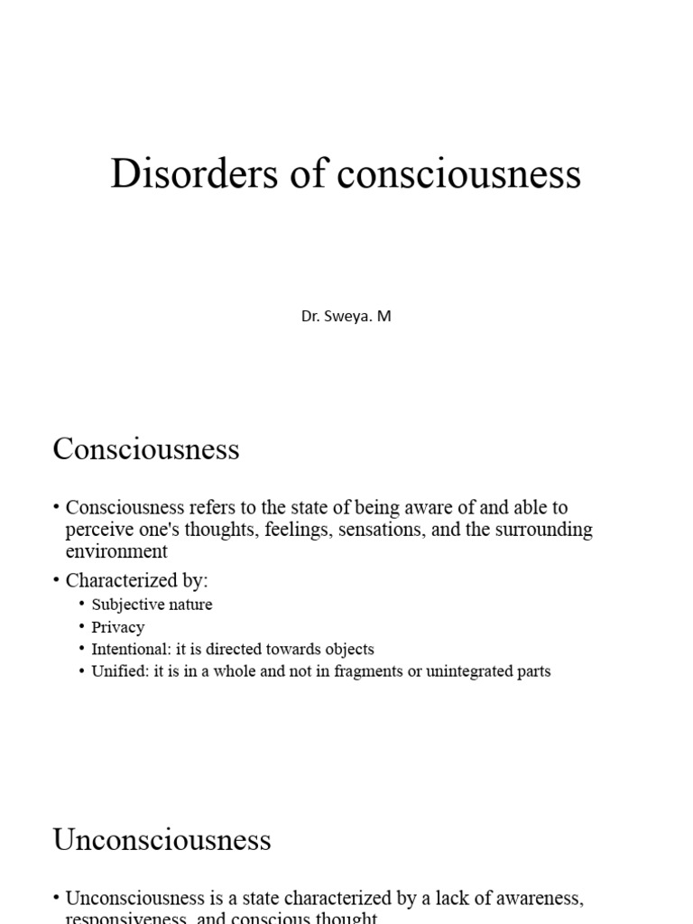 Understanding Disorders of Consciousness | PDF | Consciousness | Sleep
