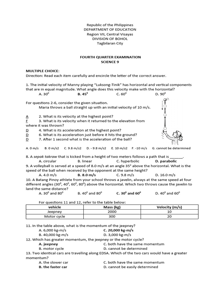 4TH PT DSS | PDF | Momentum | Power Station