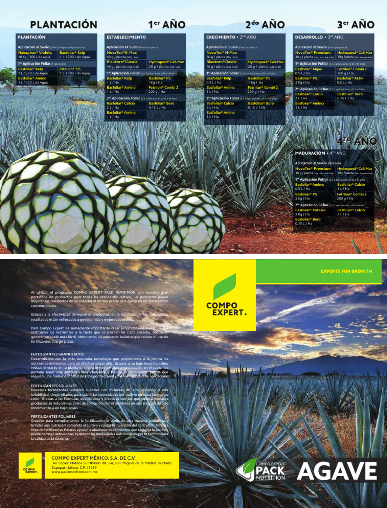 04 Agave | PDF | Fertilizante | Nutrición
