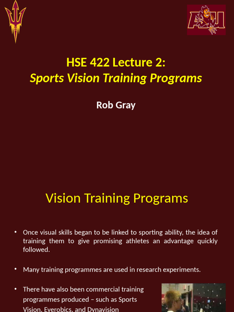 Lecture 2 - Sports Vision Training Programs - Tagged | PDF | Visual ...