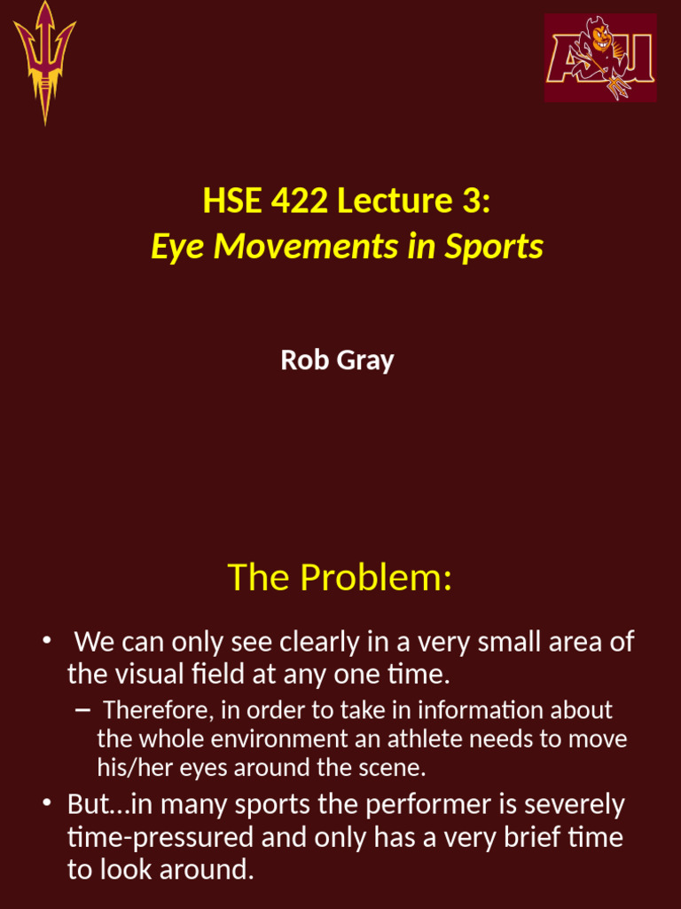 Eye Movement Strategies in Sports | PDF | Visual Perception | Eye