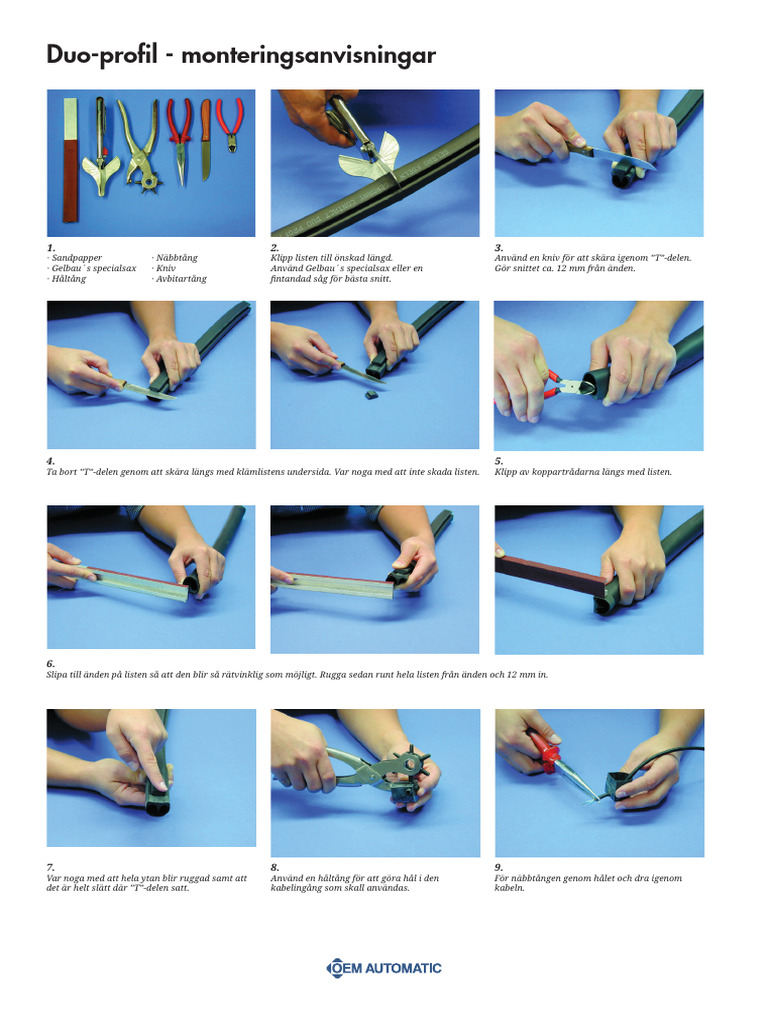 Duo Profil Mounting Instructions - 126540 | PDF