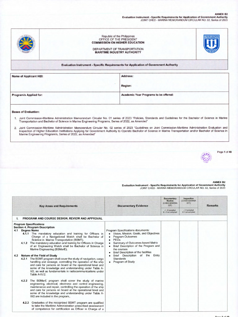 Annex B2 JCMMC 2 S. 2023 | PDF | Curriculum | Verification And Validation