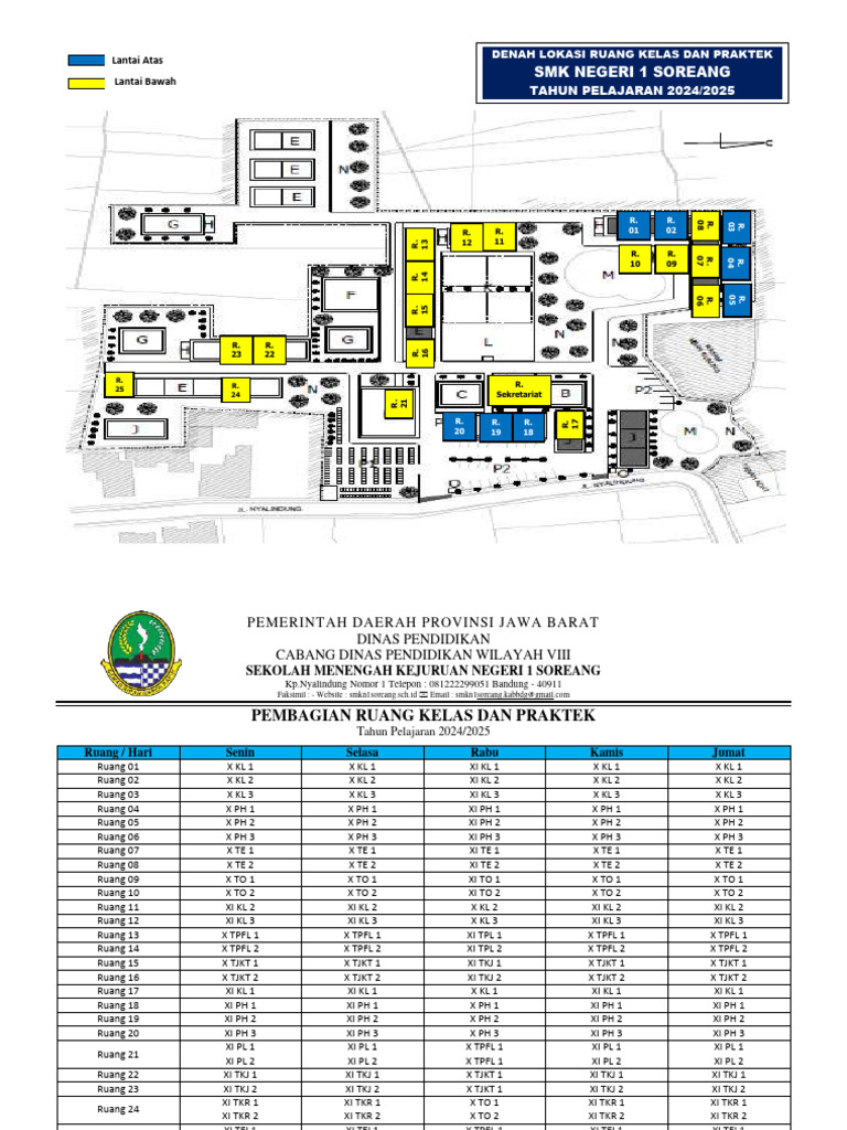 Pembagian Ruang Kelas Dan Praktek S1 2024-2025 | PDF