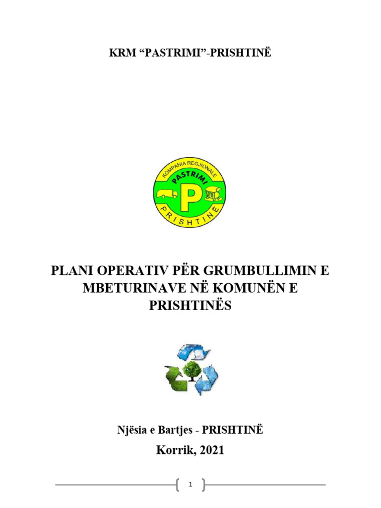 Plani - Operativ Pastrimi | PDF