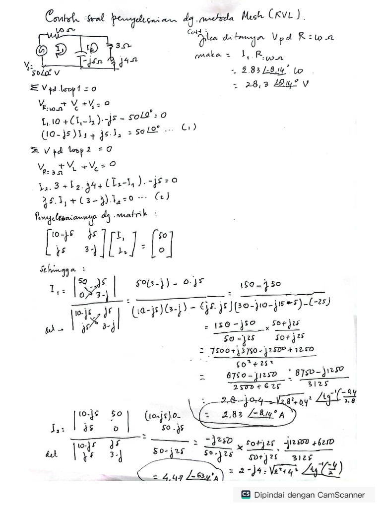 Pembahasan Soal Dengan Metode Mesh | PDF