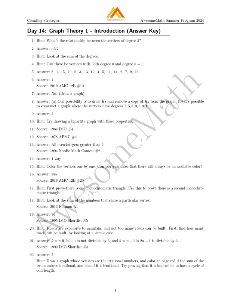 d14 Graphskey | PDF | Vertex (Graph Theory) | Theoretical Computer Science
