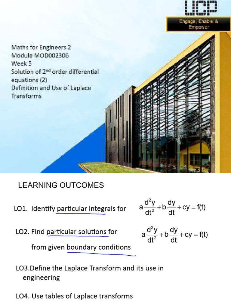 Week 5 Diff Eqns, LTsworked | PDF | Ordinary Differential Equation ...