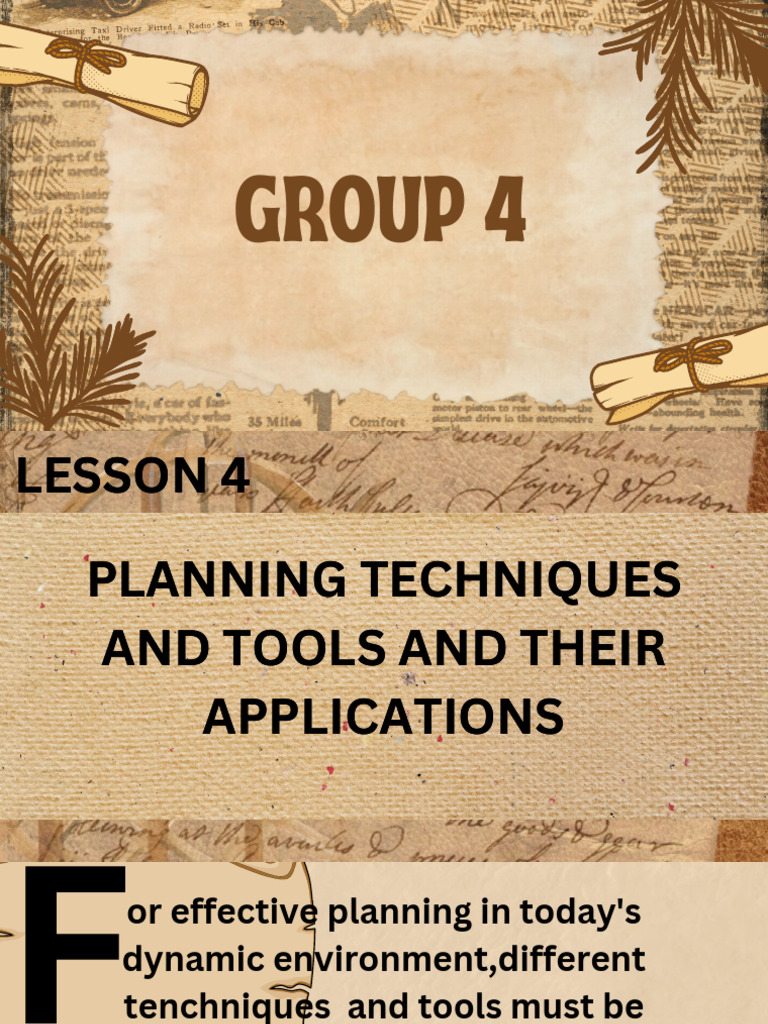 Effective Planning Techniques Overview | PDF | Forecasting | Benchmarking