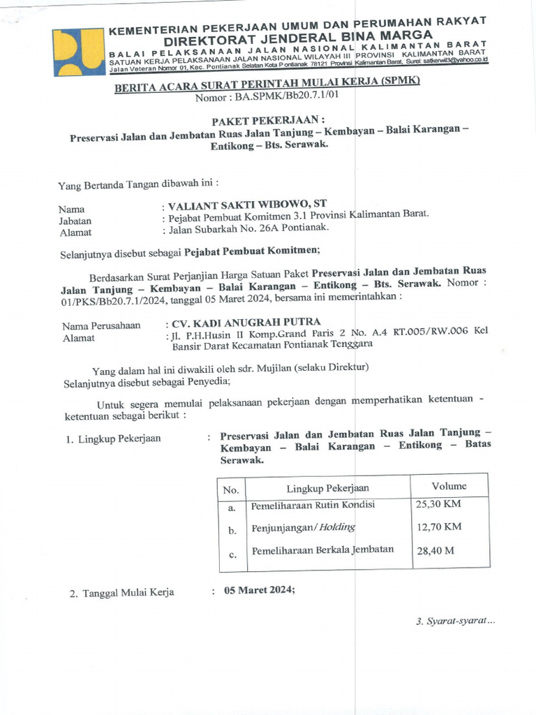 SPMK Cv. Kadi Anugrah Putra | PDF