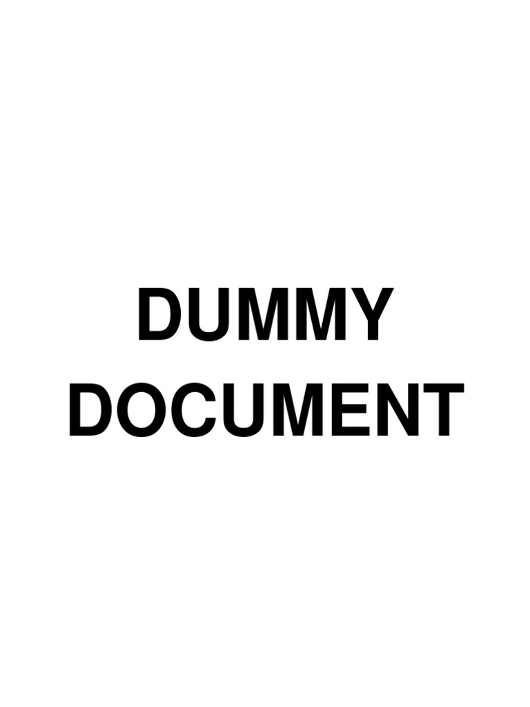 Dummy Document | PDF