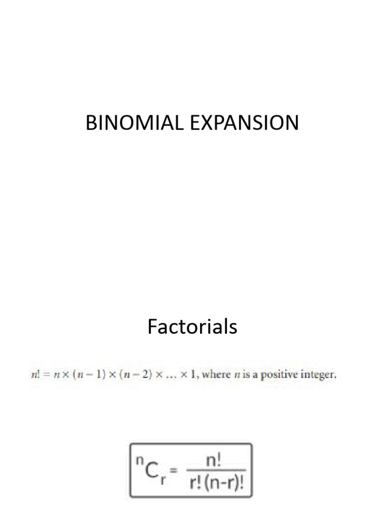 Binomial Expansion | PDF