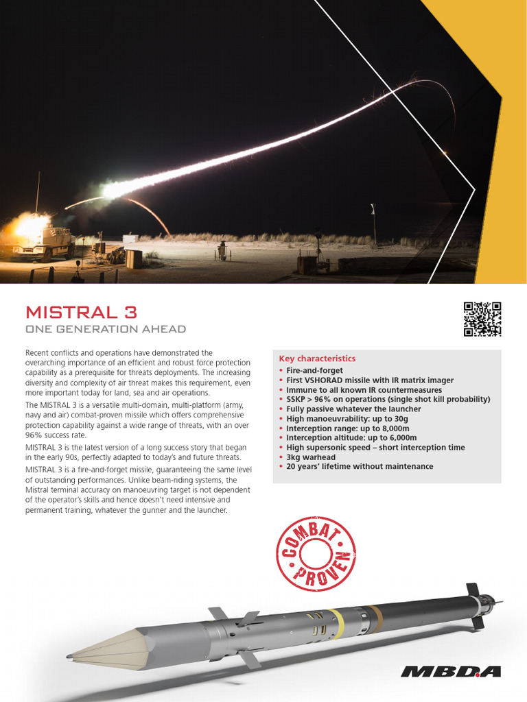 2023-Mistral-3-datasheet | PDF | Missile | Interceptor Aircraft