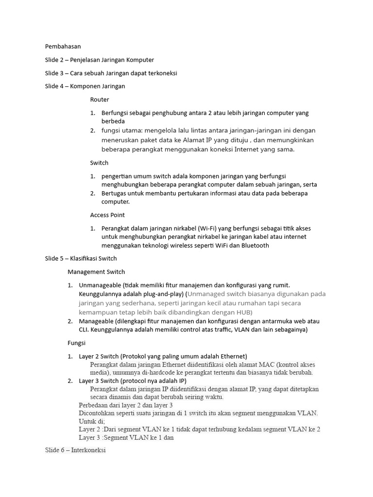 Pembahasan Network | PDF | Sains & Matematika | Komputer