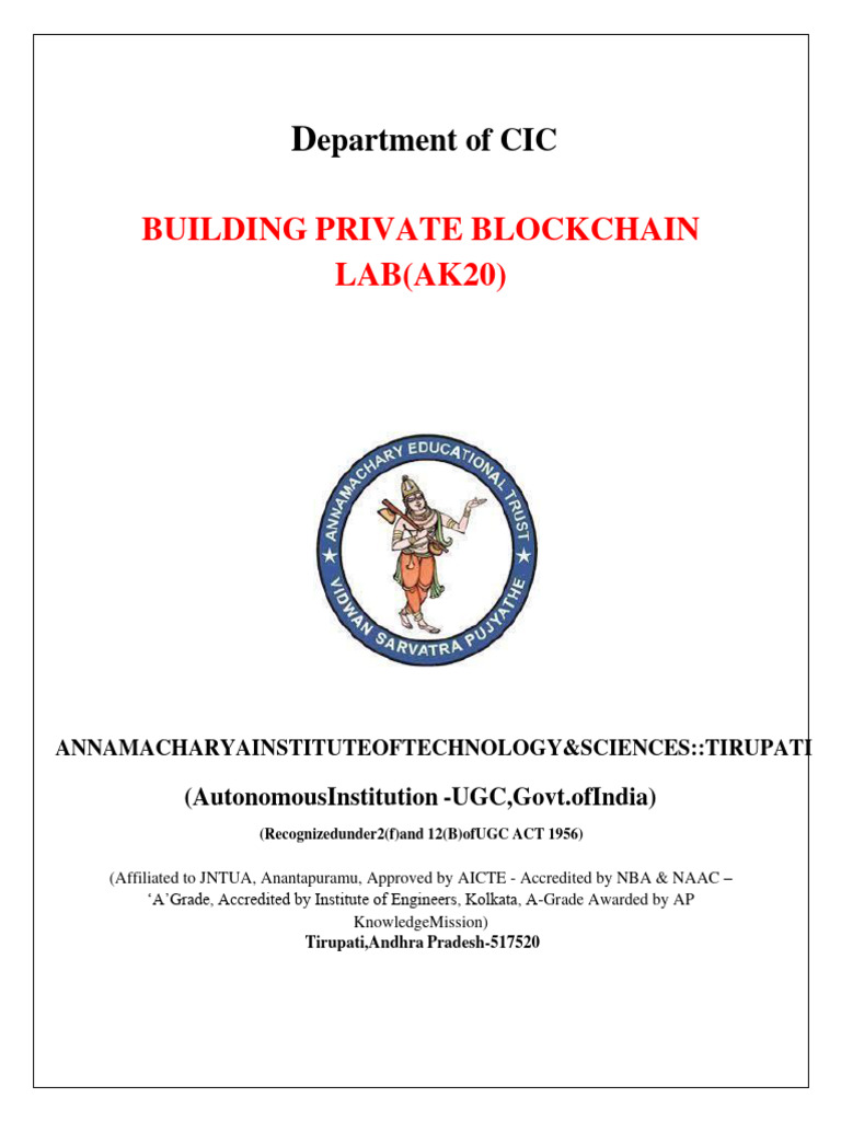 Building Private Blockchain Lab Manual (1-10) | PDF | Cryptocurrency | Computing