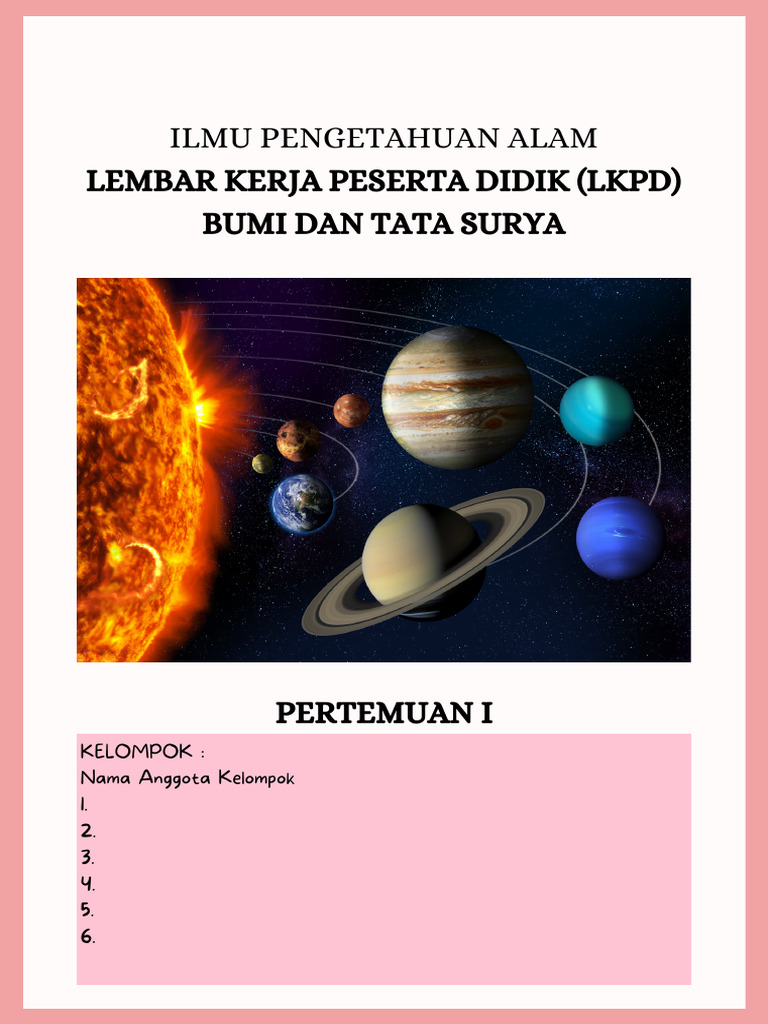 LKPD CRT Tata Surya Pertemuan 1 | PDF