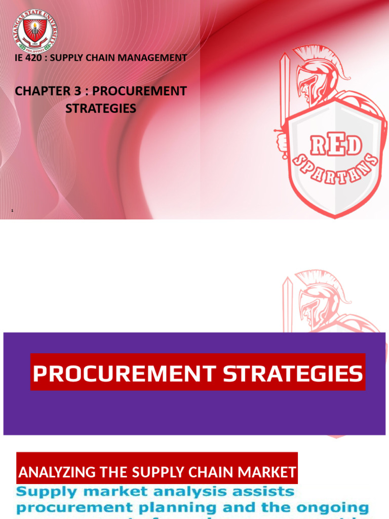 Chapter 3 Procurement Strategies | PDF | Procurement | Supply Chain